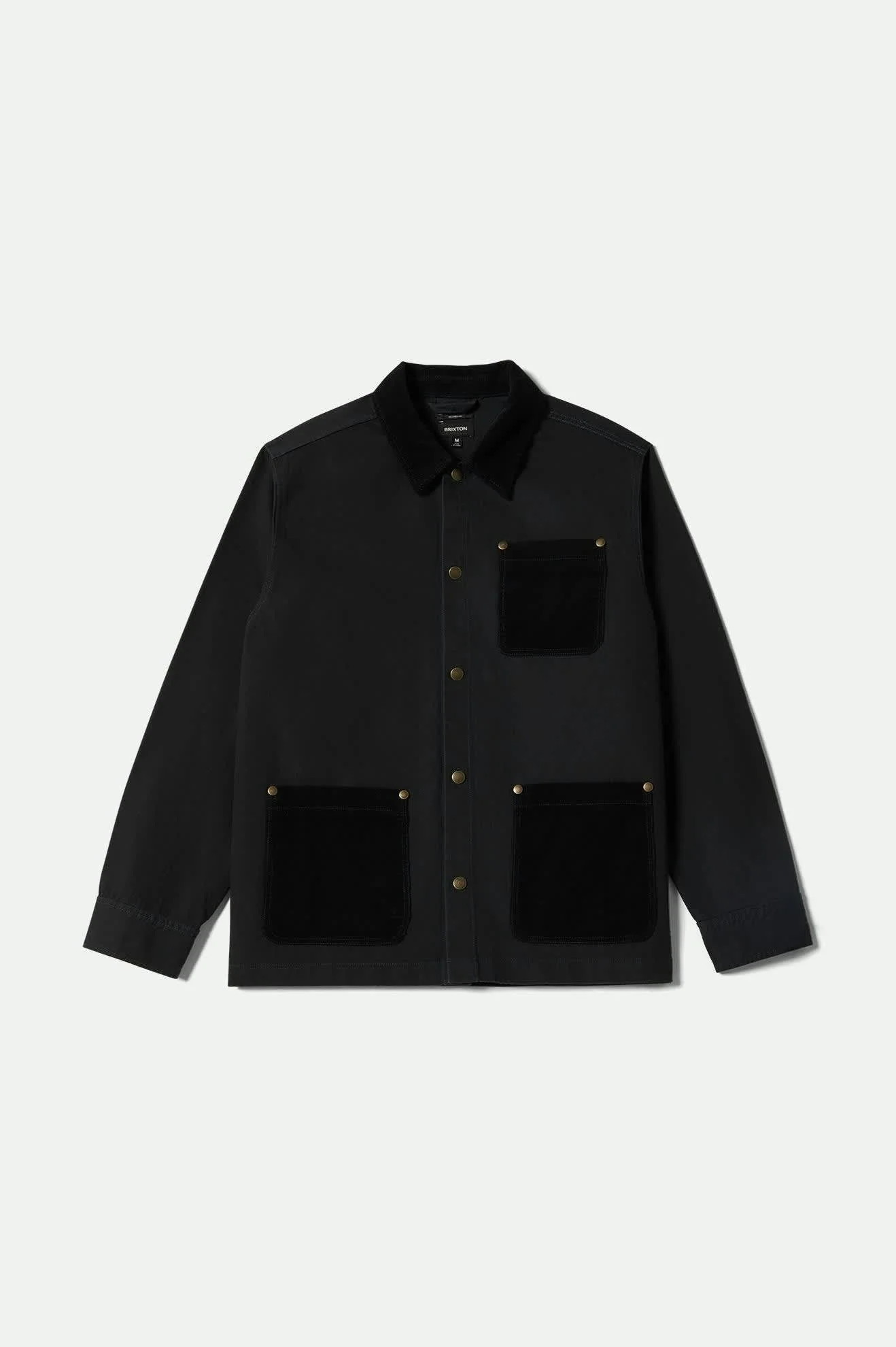 Herringbone Lightweight Chore Coat - Black Herringbone - Welcome To Brixton