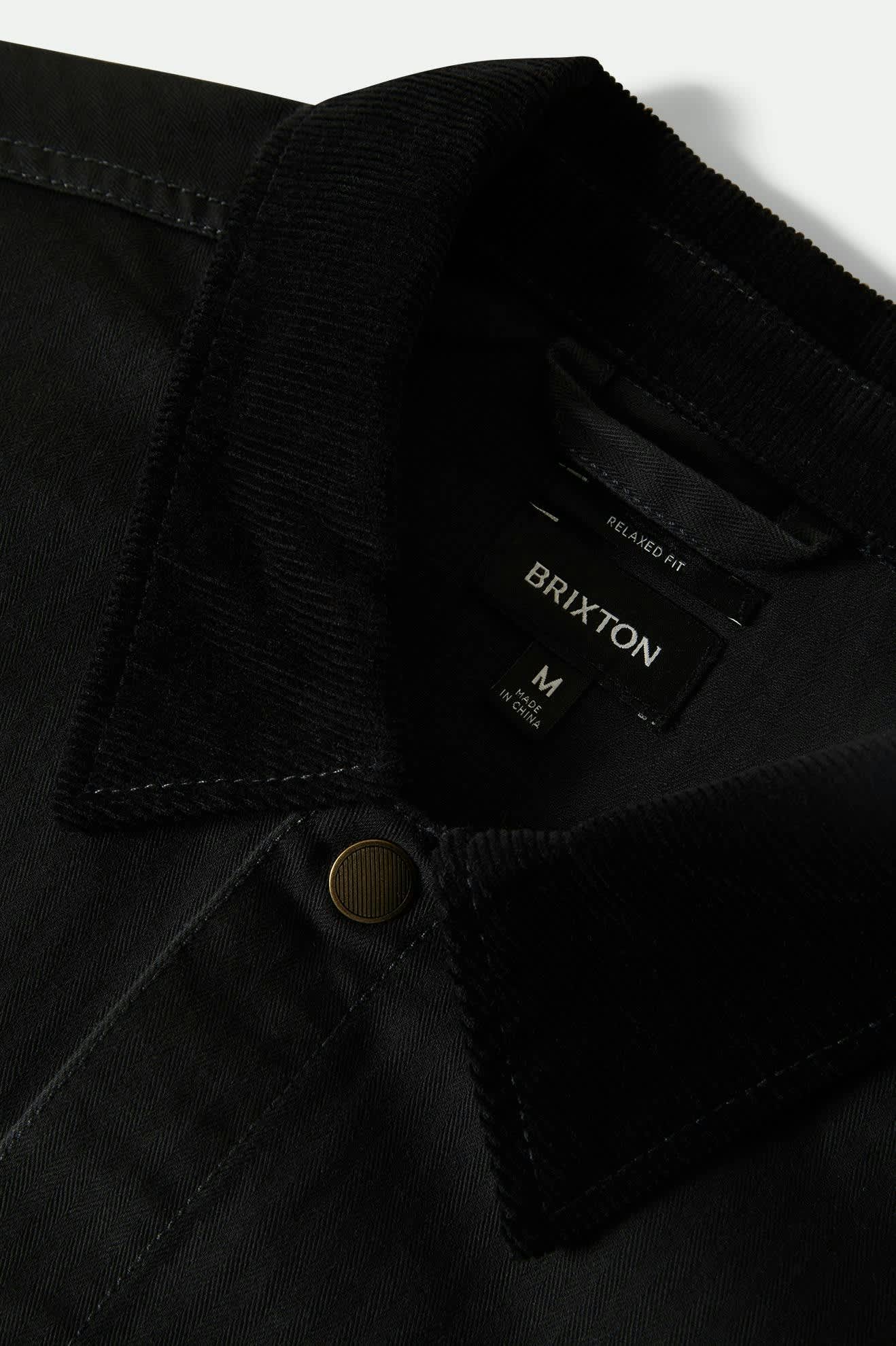 Herringbone Lightweight Chore Coat - Black Herringbone - Welcome To Brixton