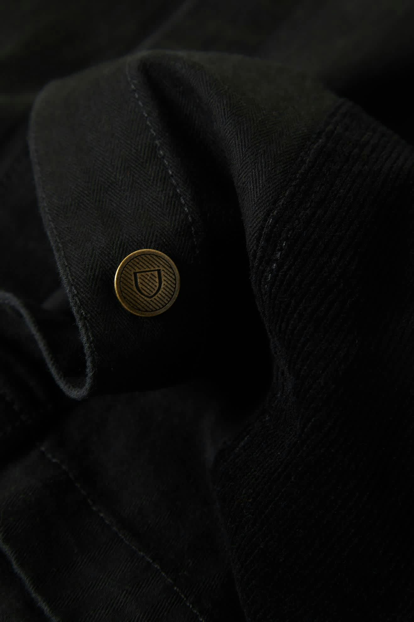 Herringbone Lightweight Chore Coat - Black Herringbone - Welcome To Brixton