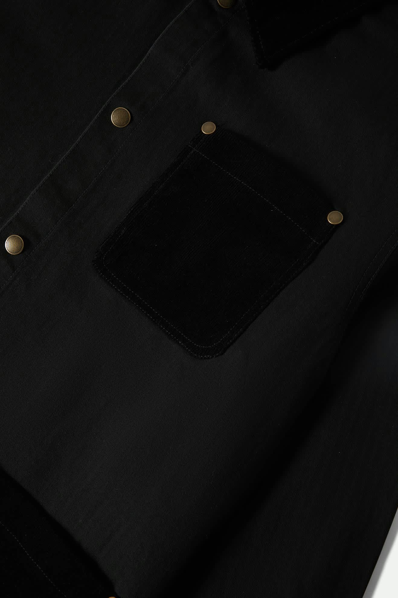 Herringbone Lightweight Chore Coat - Black Herringbone - Welcome To Brixton