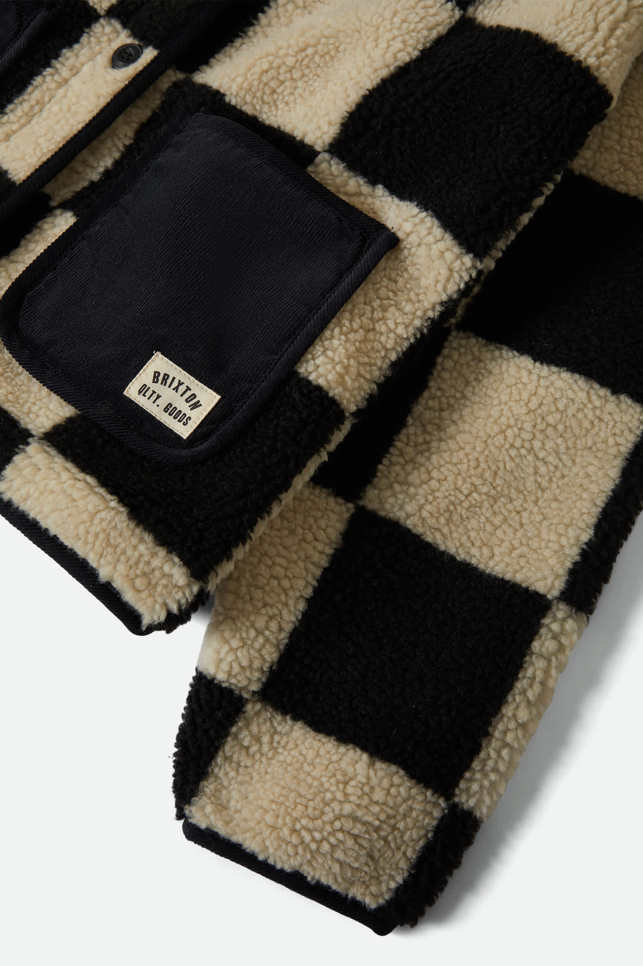 Delilah Sherpa Jacket - Black/Natural Finish Line Checker - Welcome To ...